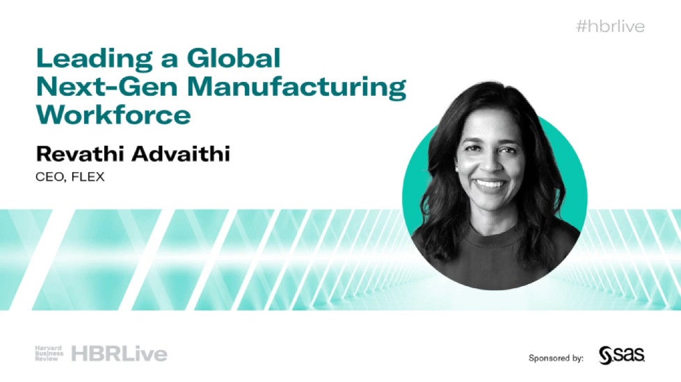 Leaders who make a difference: Harvard Business Review Q&A with Revathi ...